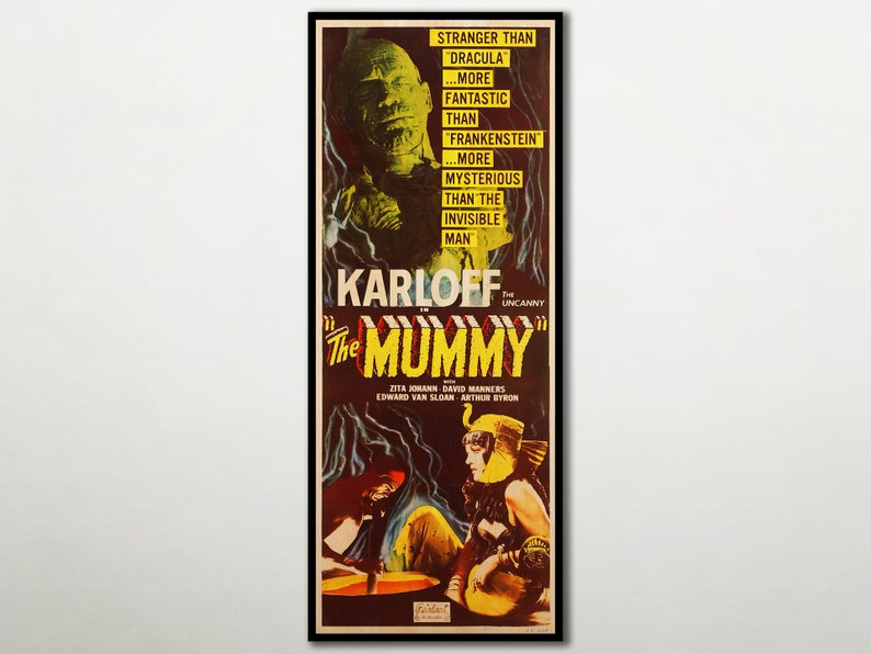 The Mummy HIGH QUALITY Movie Wood Poster, Horror Large Wood Wall Art ...