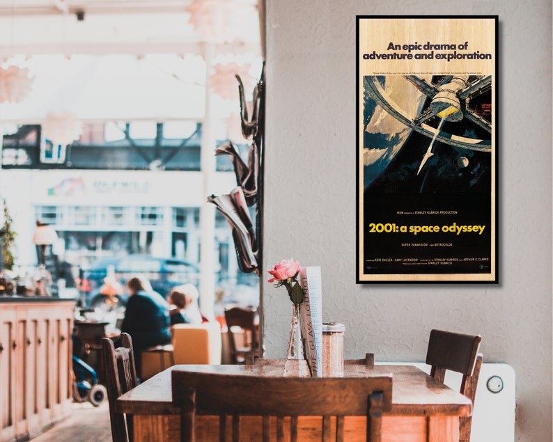 Large WOOD Wall Art 2001 a Space Odyssey Poster Fanart Cinema | Etsy