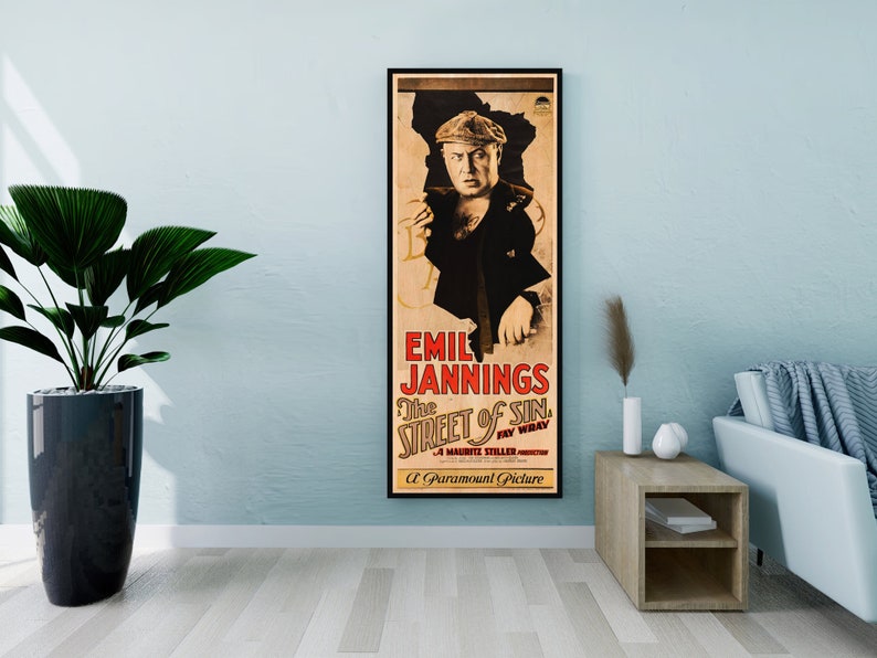 Large WOOD Wall Art "street of Sin" Poster, Awesome Cinema Poster on ...