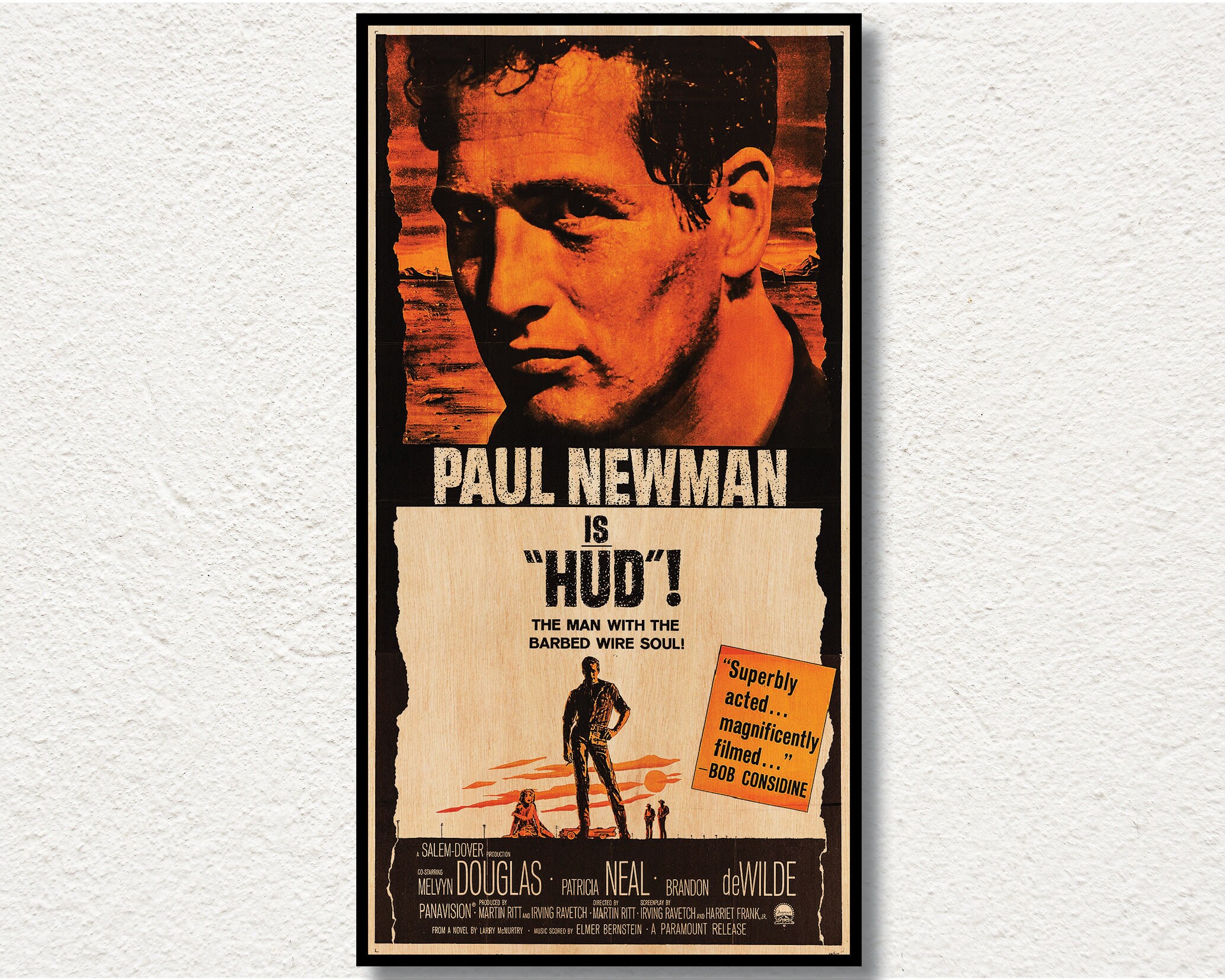 Hud Movie WOODEN POSTER Paul Newman Special Gift for Fans - Etsy