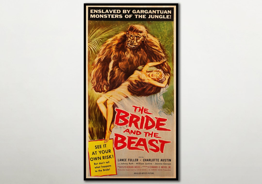 The Bride and the Beast Extra Large WOOD PRINT Poster, Wall Art ...