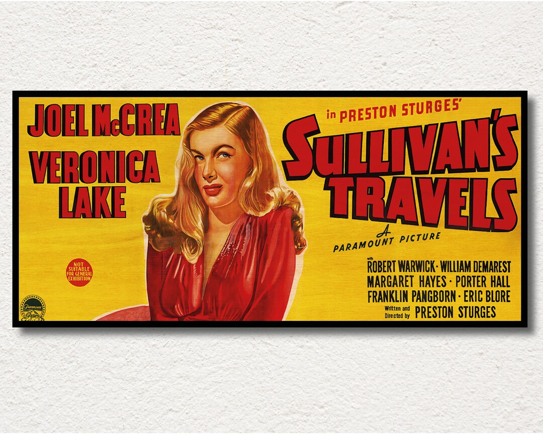 Sullivan's Travels WOODEN Wall Art Poster, Handmade Special Edition ...