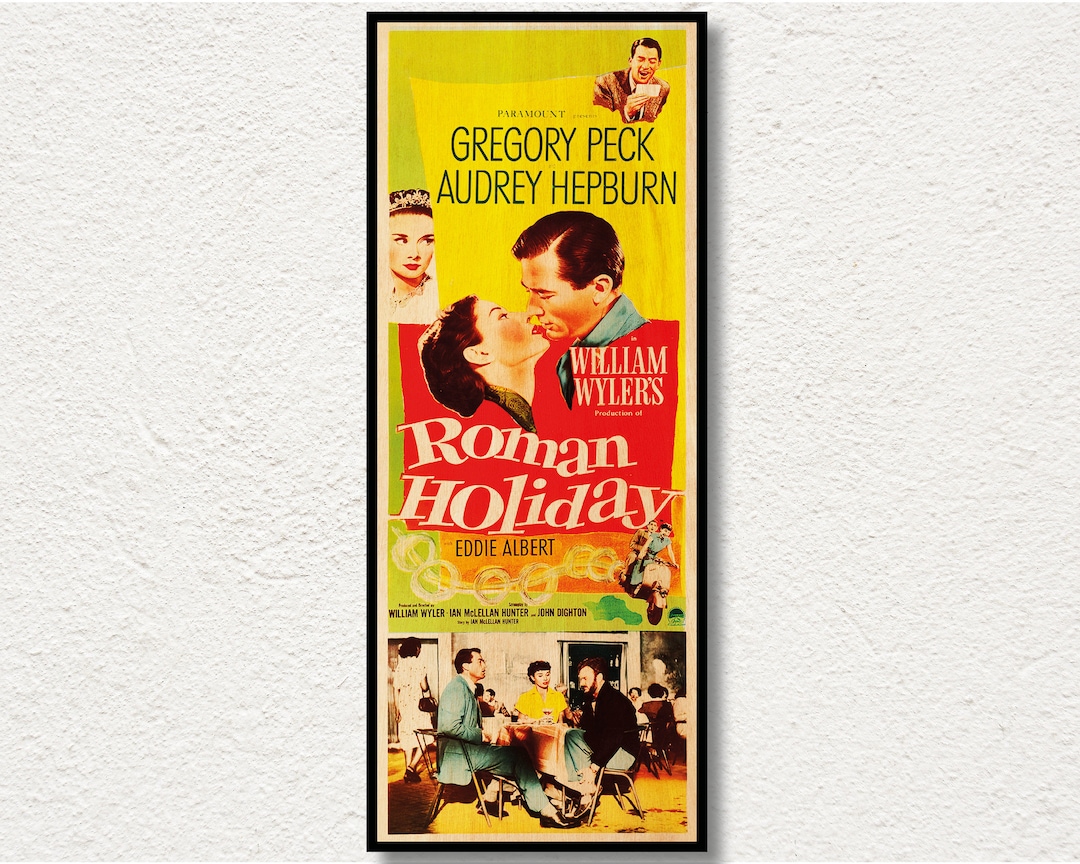 Roman Holiday Handmade WOOD PRINT, Fanart Cinema Poster for Gregory ...