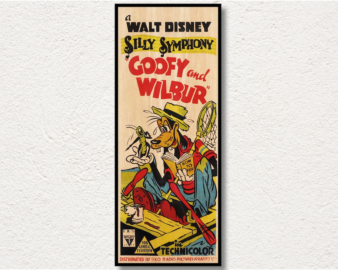 Goofy and Wilbur WOOD POSTER Gorgeous Gift for Walt Disney - Etsy