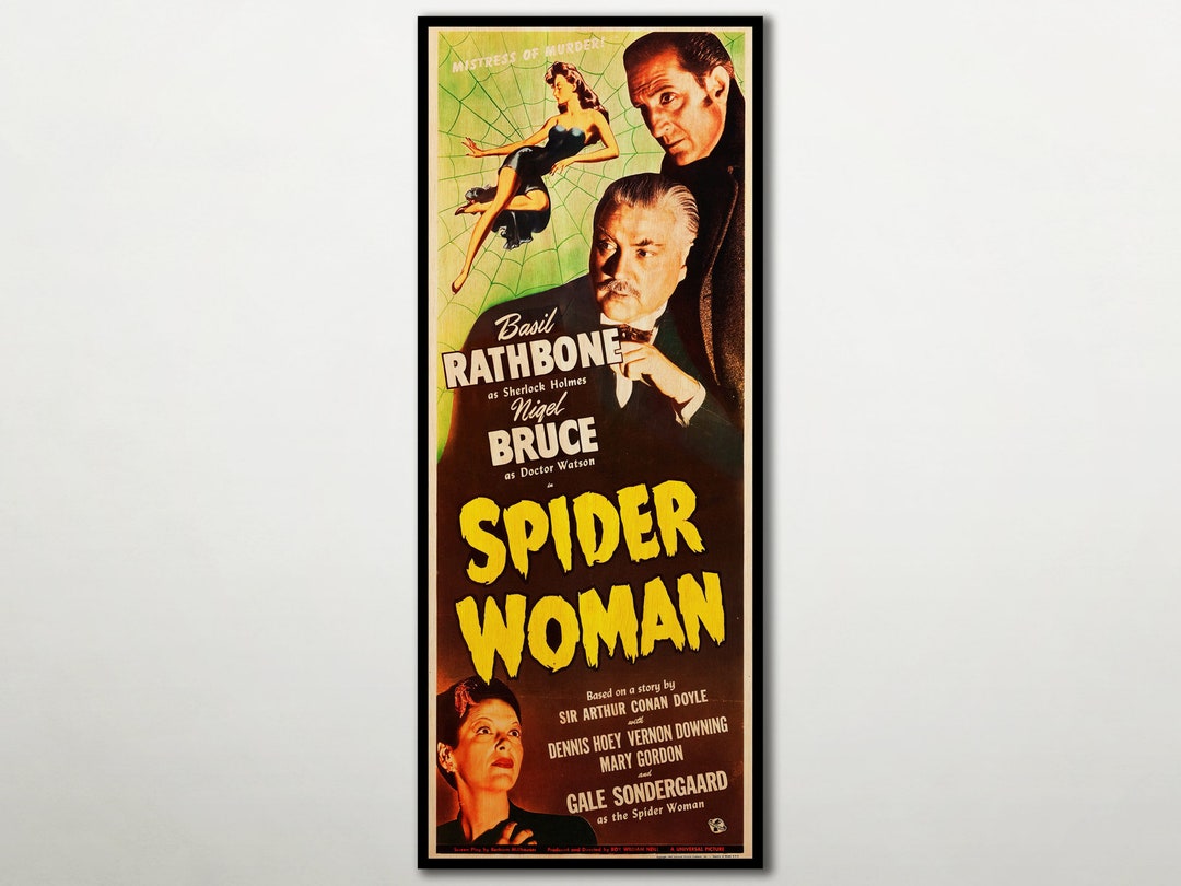 The Spider Woman WOOD Poster, Stunning Film Poster for Sherlock Holmes ...