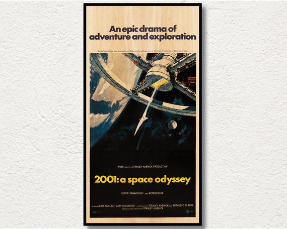 Large WOOD Wall Art 2001 a Space Odyssey Poster Fanart Cinema - Etsy