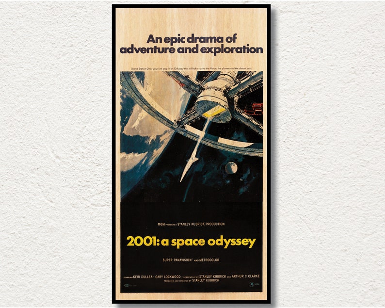 Large WOOD Wall Art 2001 a Space Odyssey Poster Fanart Cinema - Etsy