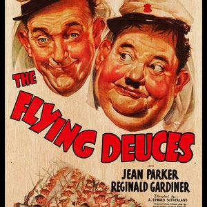 The Flying Deuces HIGH QUALITY Classic Movie Wood Poster, Large Wood ...