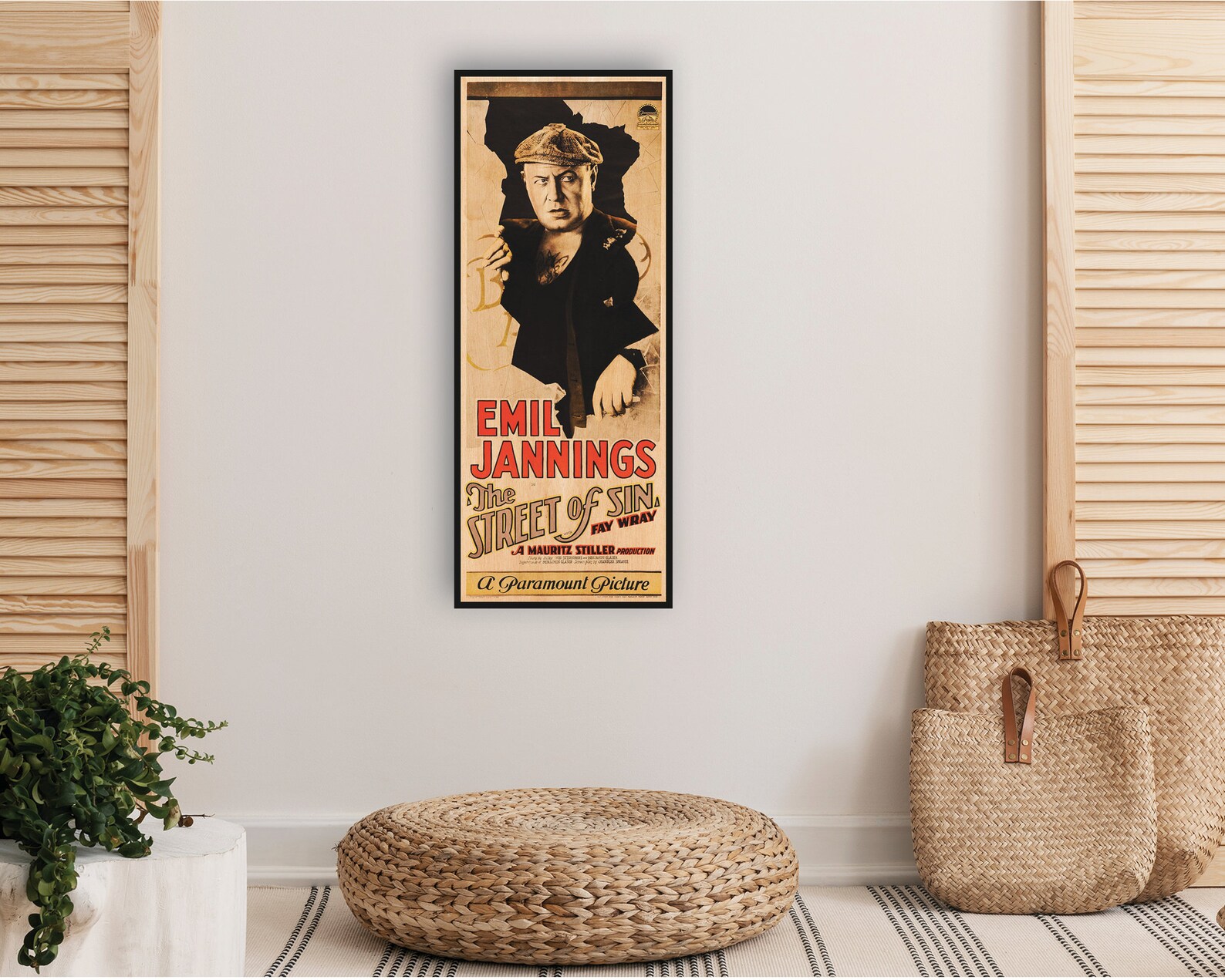 Large WOOD Wall Art street of Sin Poster Awesome | Etsy