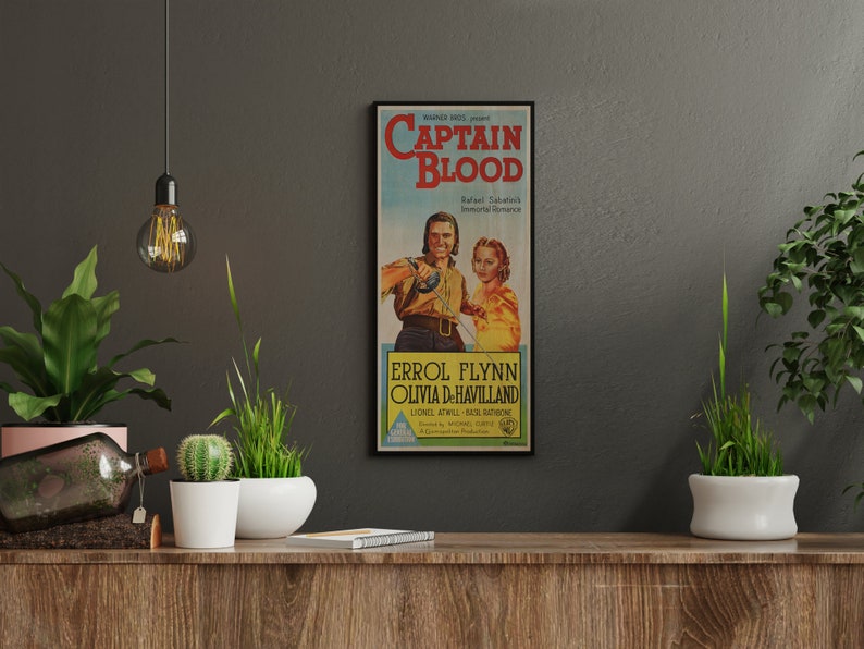 Captain Blood Poster WOOD PRINT, Fanart Cinema Movie WOOD Posters for ...