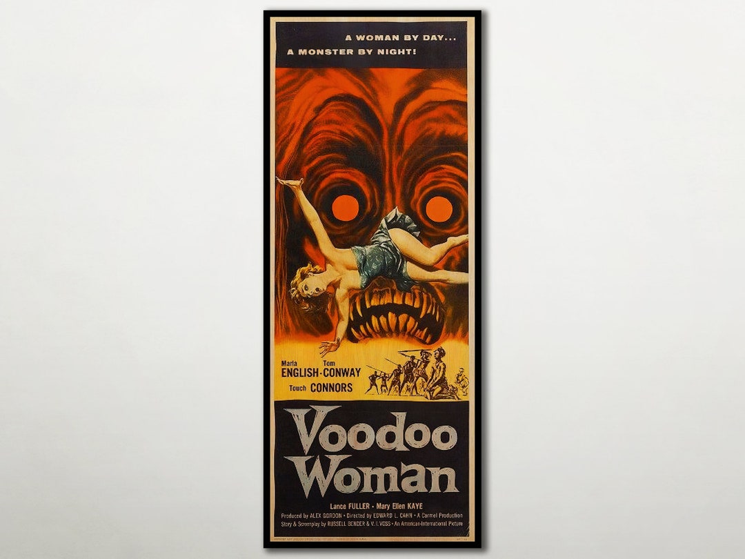 Voodoo Woman WOODEN POSTER, Horror Movie Posters and Prints, Extra ...