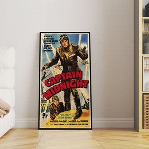Captain Midnight Handmade WOODEN POSTER, Fanart High Quality Cinema ...
