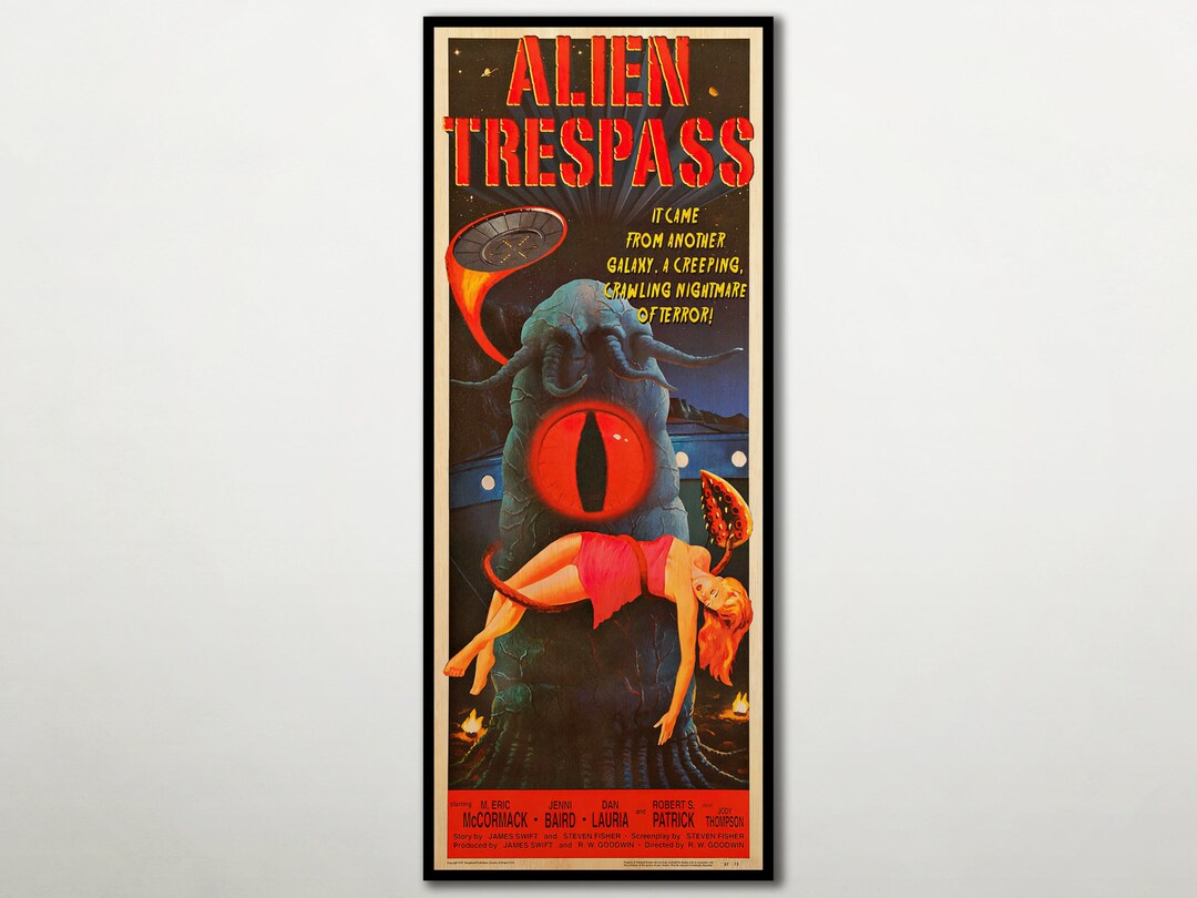 Alien Trespass WOODEN POSTER, Horror Movie Posters and Prints, Extra ...