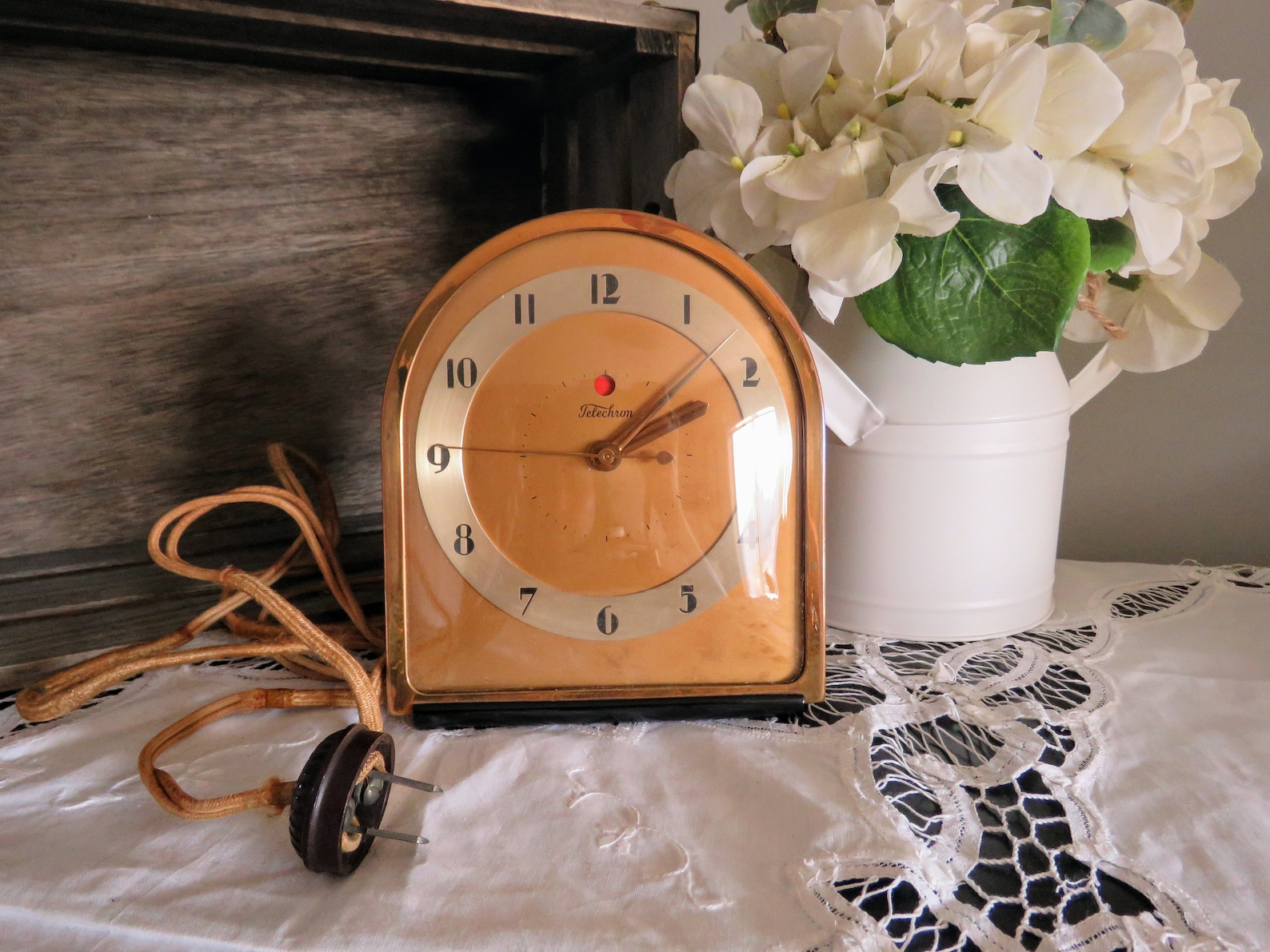 Art Deco Clock Telechron Vintage Timepiece Model 7F75 - Etsy