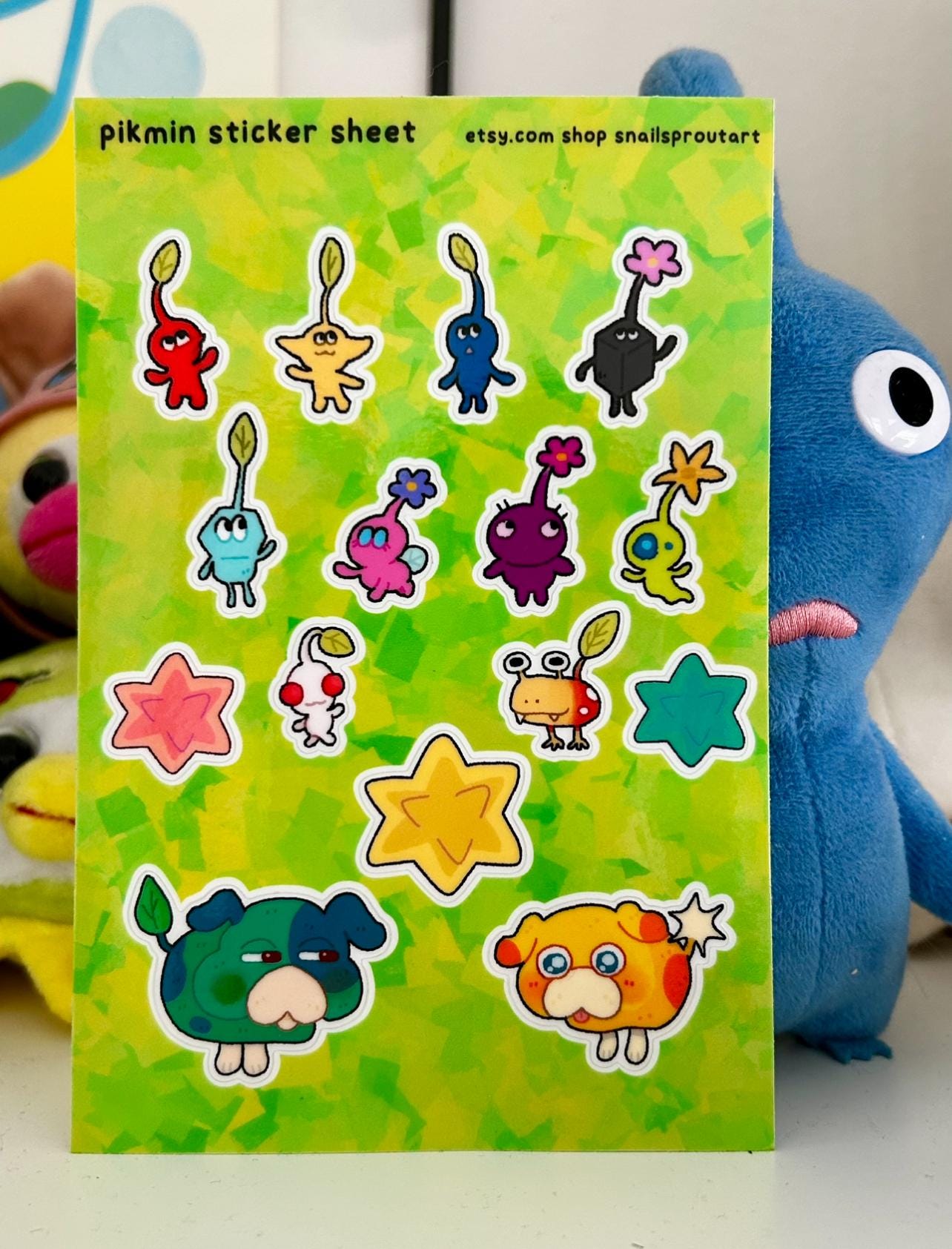 Pikmin Clear Vinyl Sticker Sheet - Etsy