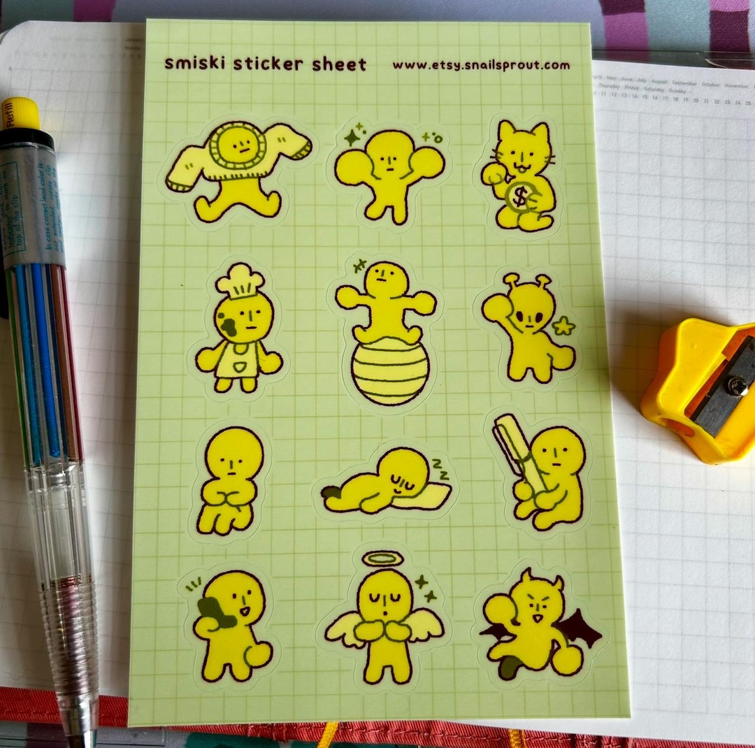 Smiski Sticker Sheet - Etsy