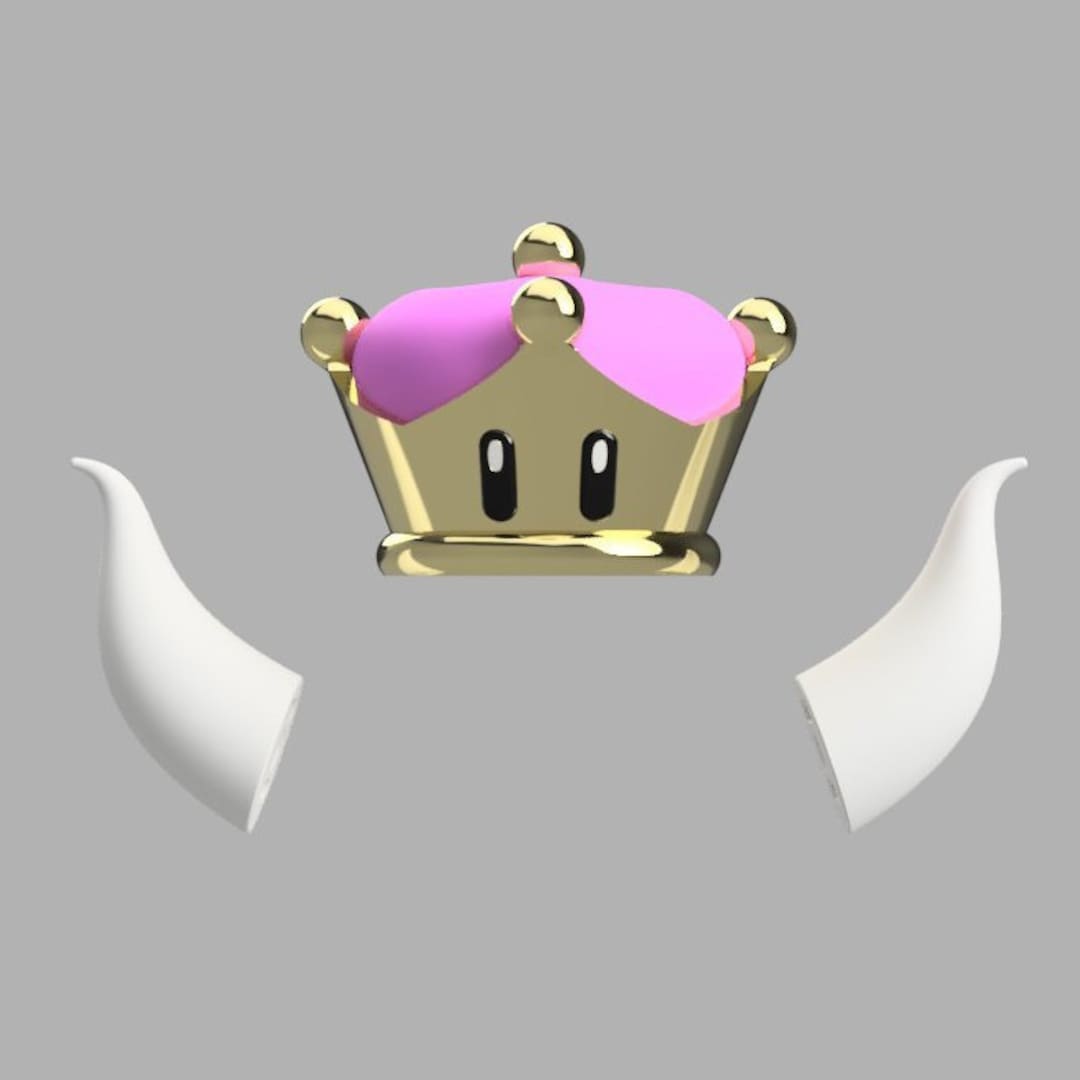 Bowsette Crown and Horns (super Crown) - Etsy