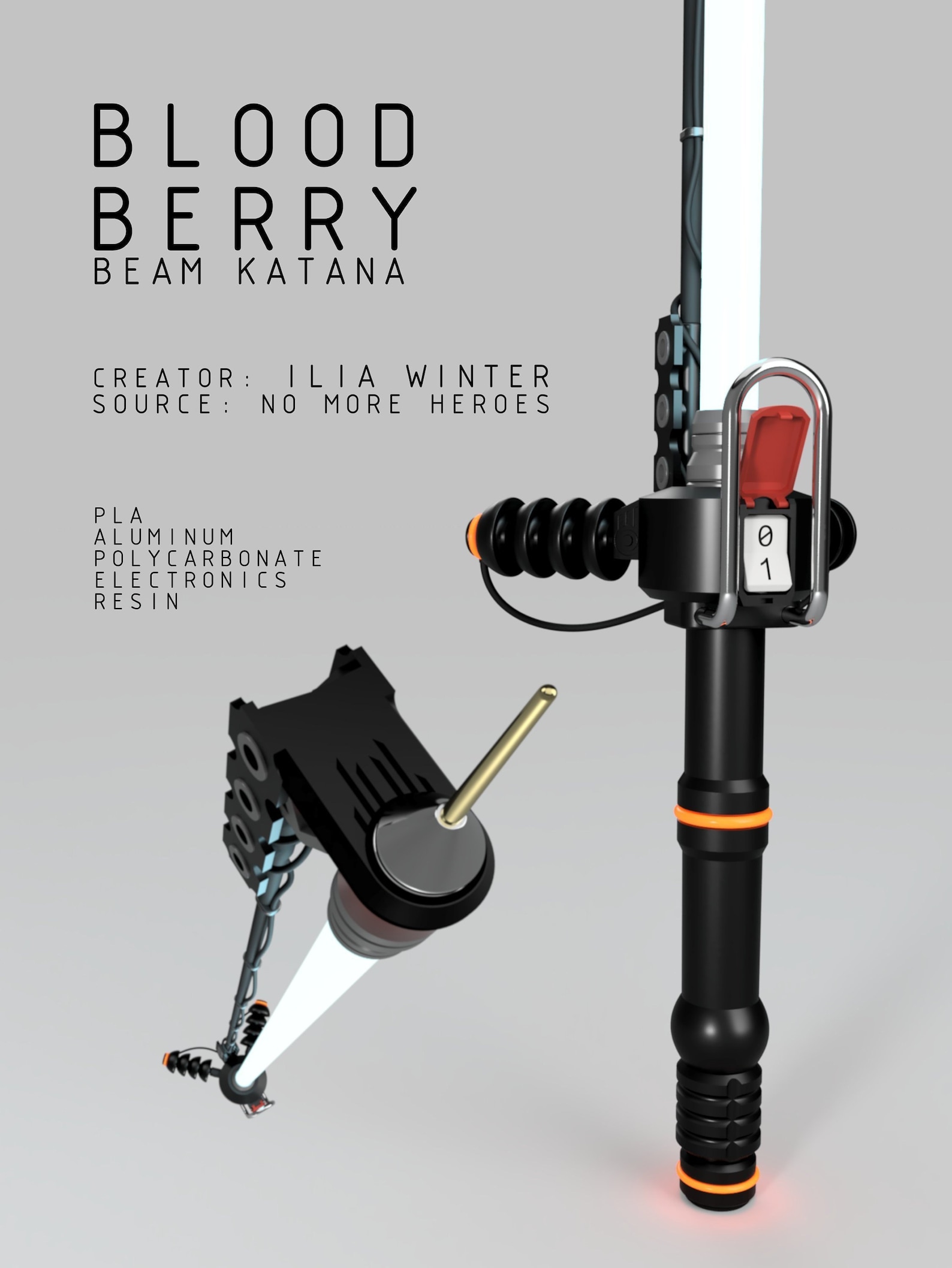 Blood Berry Beam Katana no More Heroes - Etsy