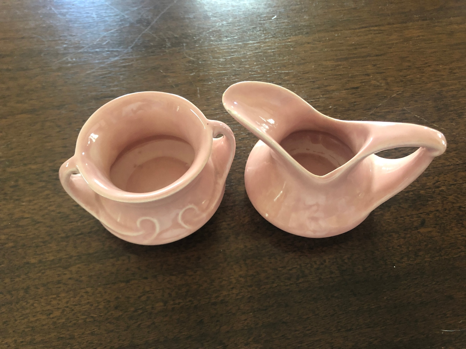 Vintage Sugar and Creamer Set - Red Wing, Pink Color - Etsy