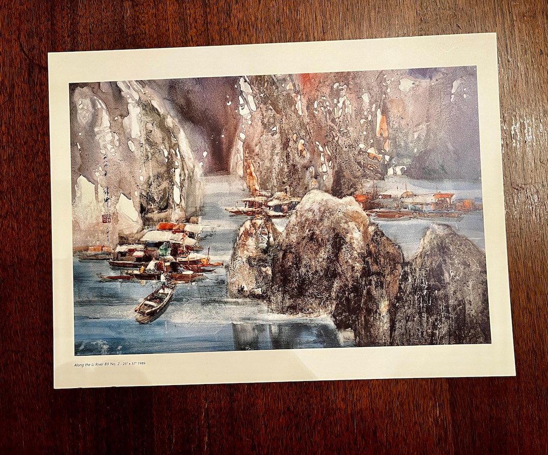 Print - Along the Li River by Cheng-khee Chee - Etsy