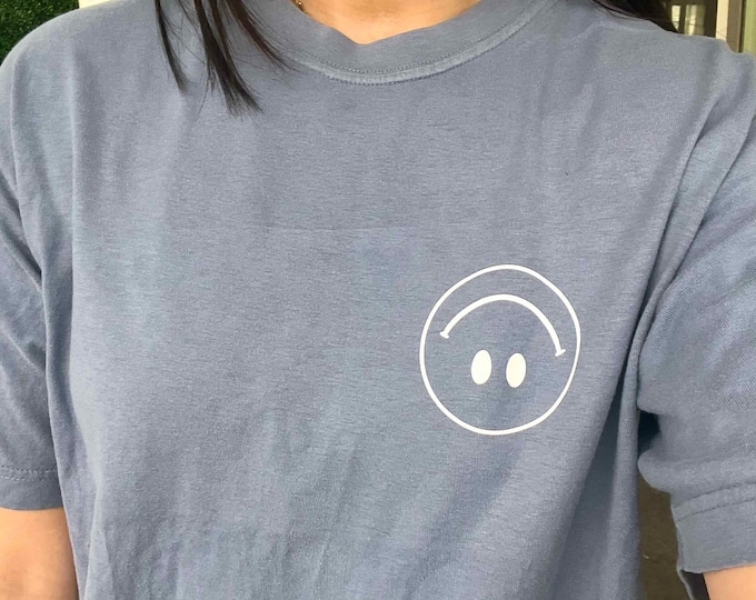 Happy Sad Shirt, Smiley Face, Frown Face, Cute T Shirt, Raglan Tee ...