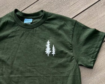 Skinny Pine Trees T-shirt Pine Tree Shirt Tree Graphic Tee - Etsy