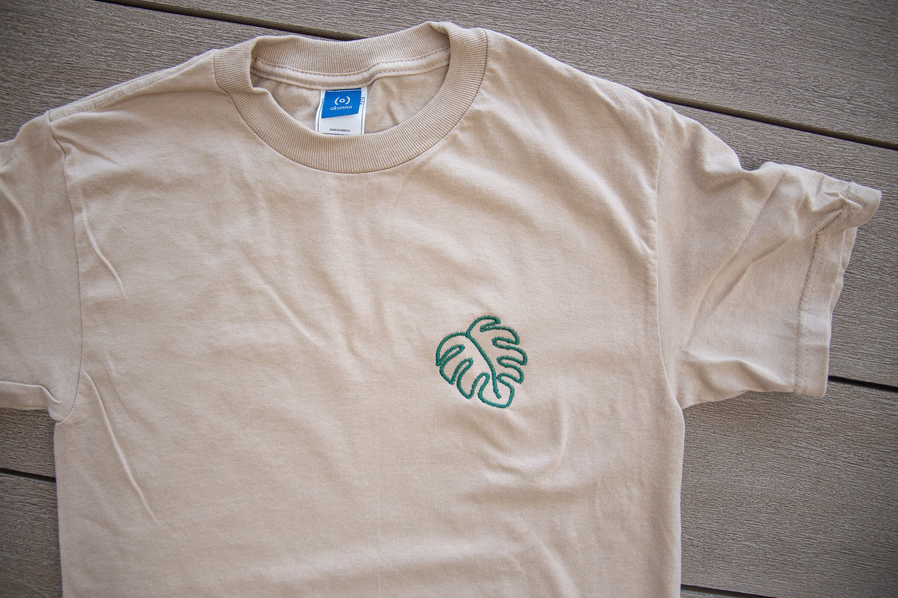 Embroidered Monstera Shirt - Etsy