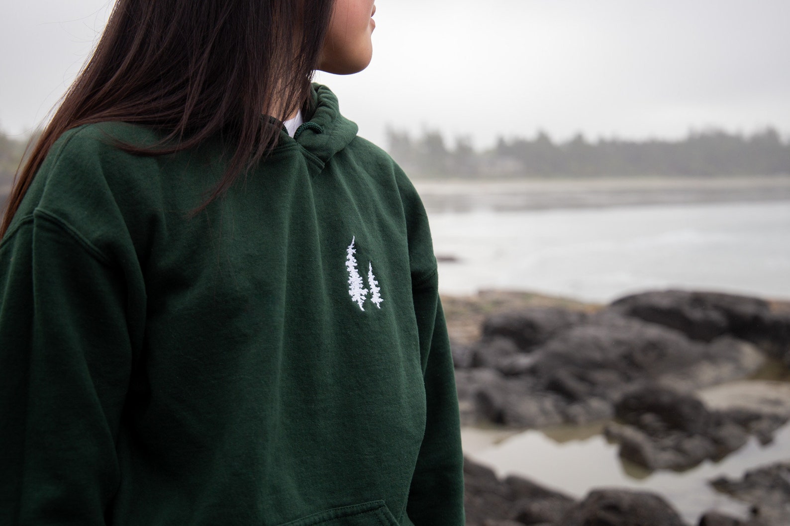 Embroidered Pine Tree Hoodie - Etsy Canada