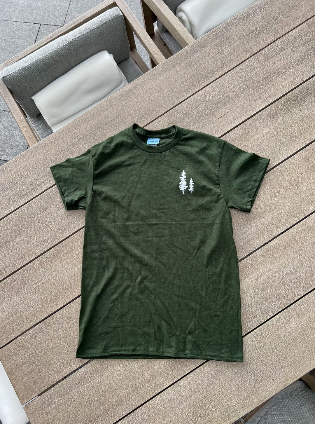 Embroidered Pine Tree Shirt - Etsy Canada