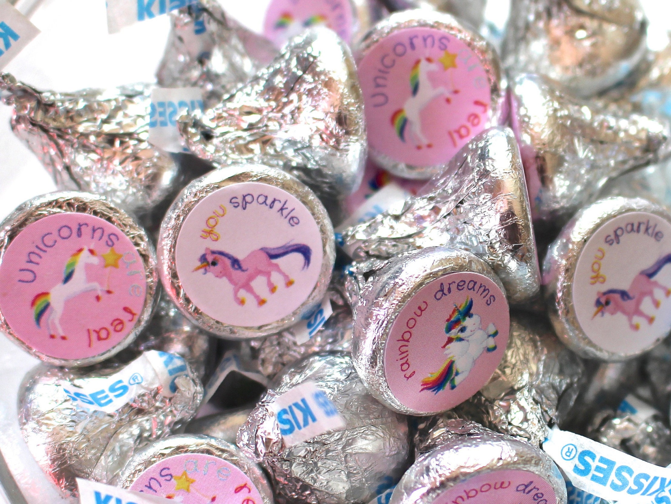 Instant Download -- Printable "unicorns Are Real" Hershey Kiss Labels ...