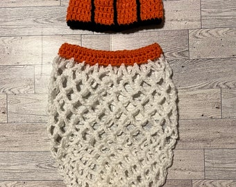 Basketball Beanie and Net Cocoon Set, Basketball, Newborn Photo Prop - Etsy