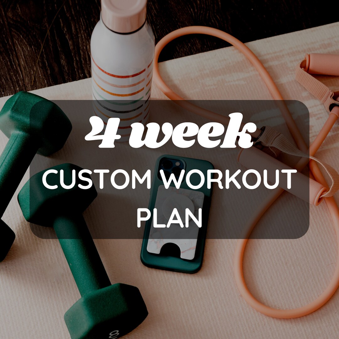 Custom 4-week Workout Plan Personalized Fitness Program Tailored ...