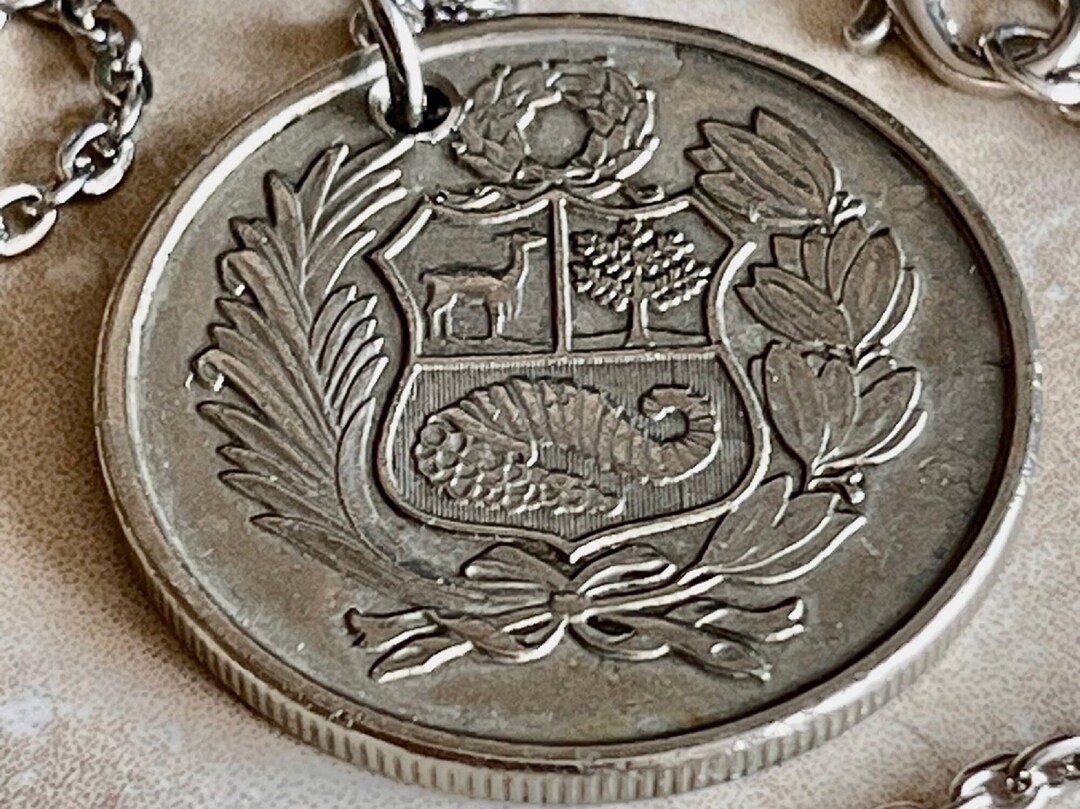 Peru Coin Pendant Peruvian 100 Sols De Oro Personal Necklace Old ...