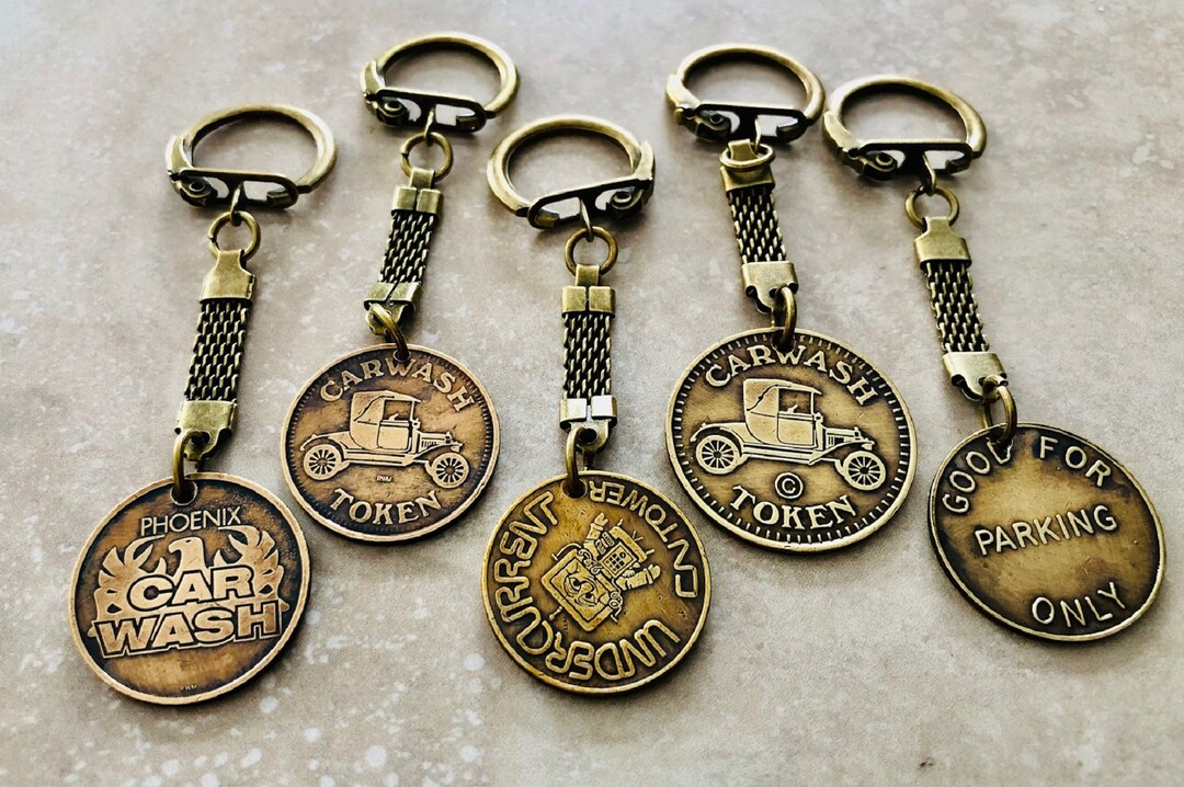 Vintage Parking Token Pendant Necklace Car Wash Coin Charm Good Luck ...