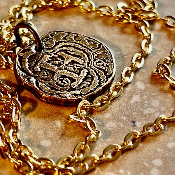 Gold Doubloon Necklace - Etsy