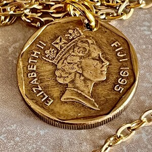 Fiji Coin Necklace Fijian Pendant Vintage Custom Personal Old Vintage ...
