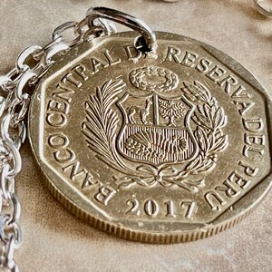 Peru Coin Pendant Peruvian 1 Sol De Oro Personal Necklace Old Vintage ...