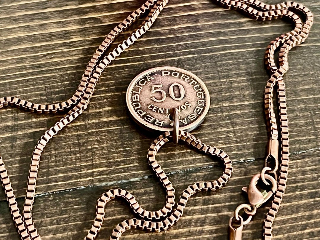Portugal Coin Pendant – 50 Centavos Angola – Handmade Portuguese ...