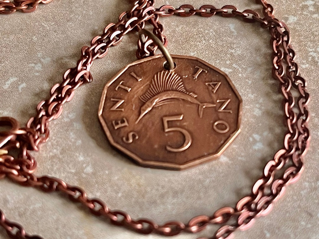 Tanzania Coin Necklace – 5 Senti Tano Pendant – Handmade Tanzanian ...