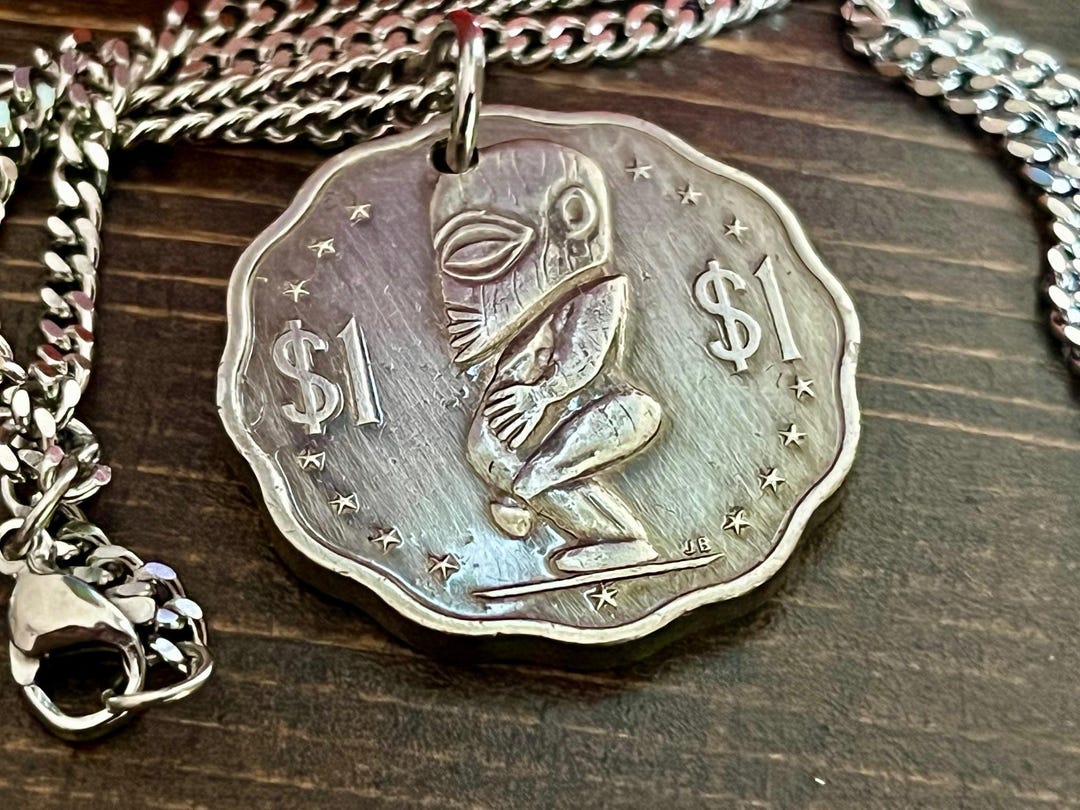 Cook Island Necklace 1 Dollar Tangaroa God of Fertility Pendant Custom ...