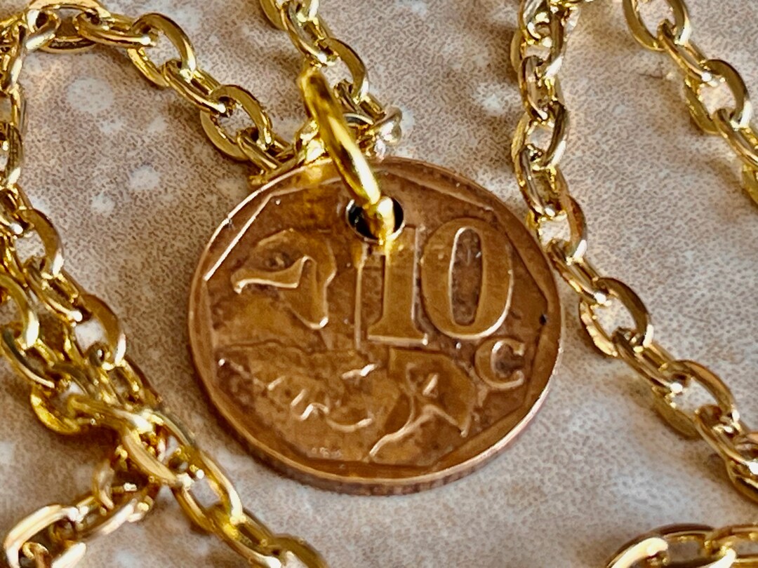South Africa Coin Pendant African 10 Cents Personal Necklace Old ...