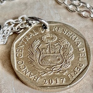 Peru Coin Pendant Peruvian 1 Sol De Oro Personal Necklace Old Vintage ...