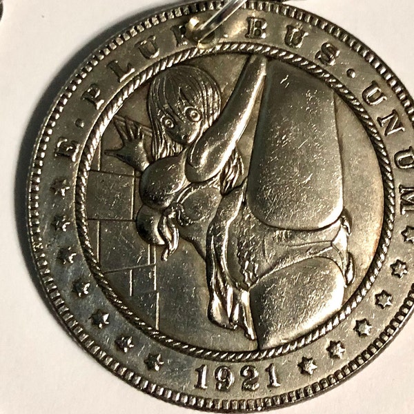 Anime Girl Silver Coin - Etsy