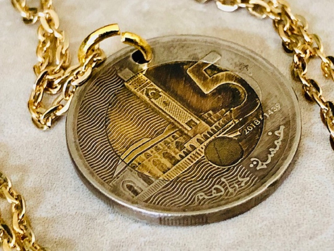 Saudi Arabia Coin Necklace 5 Riyal Coin Personal Necklace Old Vintage ...