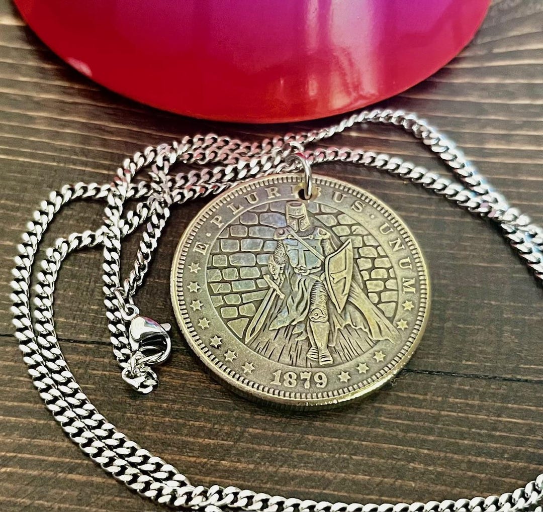 Knights Templar Crusader Medallion Novelty Coin USA Morgan Dollar Eagle ...