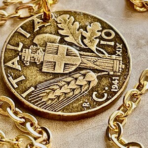 Old Italy Coin Pendant Italian 10 Lira Coin Custom Made Charm Gift for ...