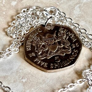 Kenya Coin Pendant Kenyan 5 Shillings Necklace Jewelry Custom Charm ...