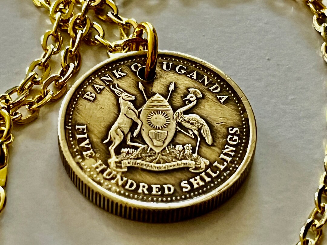 Uganda Coin Necklace 500 Shillings Pendant Personal Necklace Old ...