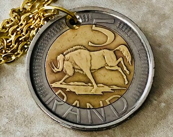 South Africa 2 Rand Cut Coin Pendant LOVE Coat Power Through - Etsy