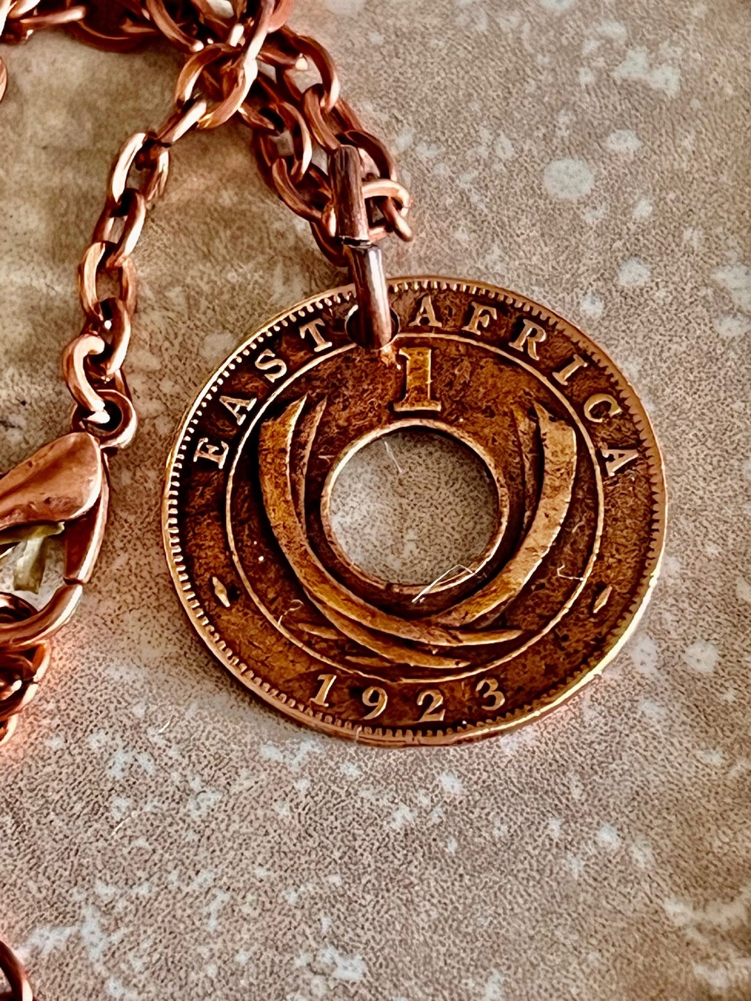 East Africa Coin Pendant 1 Cent African Personal Necklace Old Vintage ...
